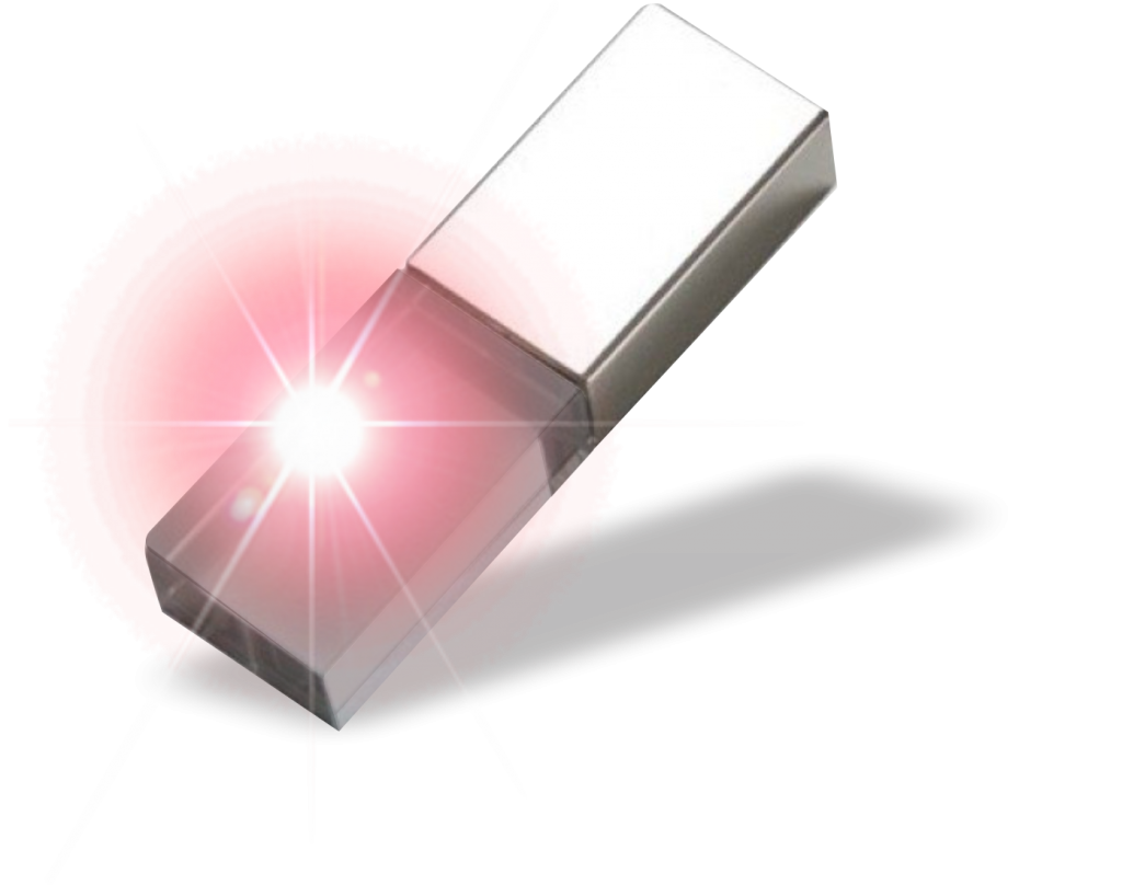 Pen Drive de vidro com led personalizado